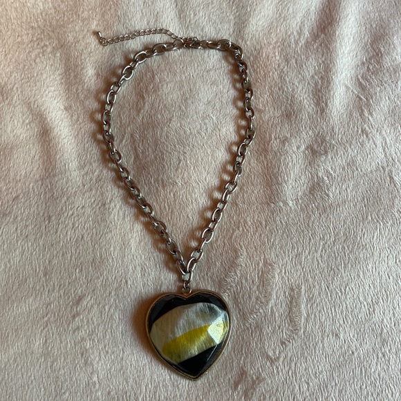 Hot Topic | Jewelry | Hot Topic Y2k Heart Chain Necklace | Poshmark